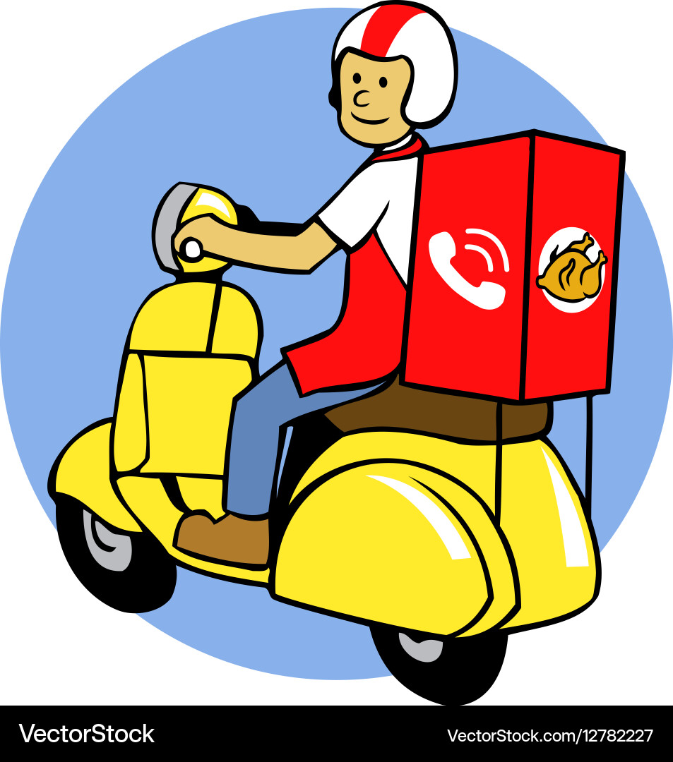 Food delivery go Royalty Free Vector Image - VectorStock