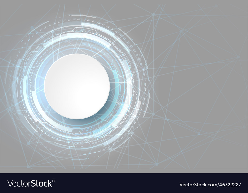 Glowing technology data visualization futuristic Vector Image