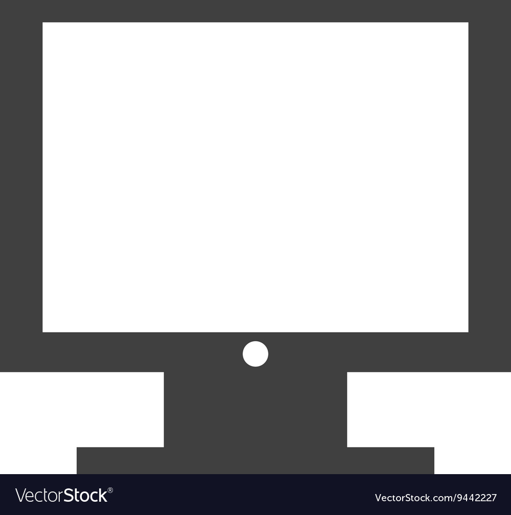Grey computer monitor Royalty Free Vector Image