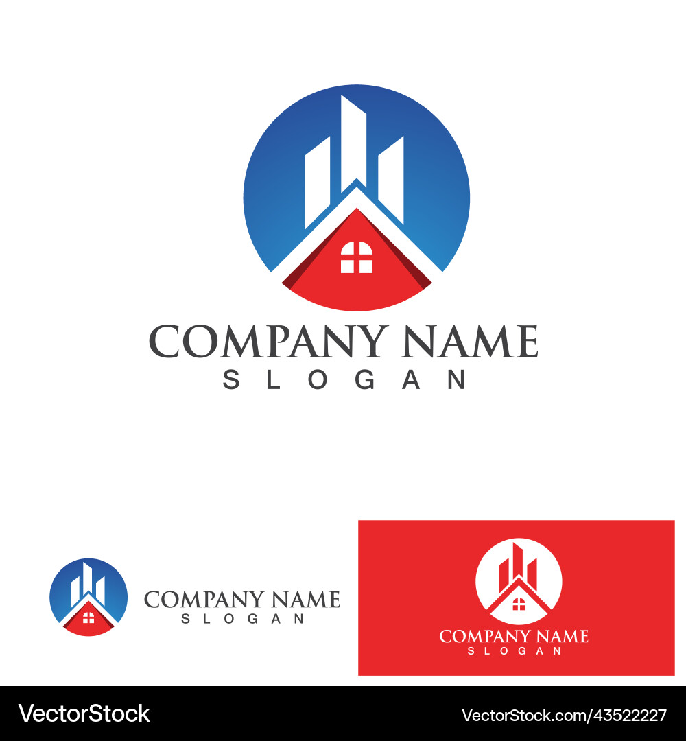 Home and building logo symbol Royalty Free Vector Image