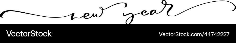 New year hand lettering calligraphy text isolated Vector Image