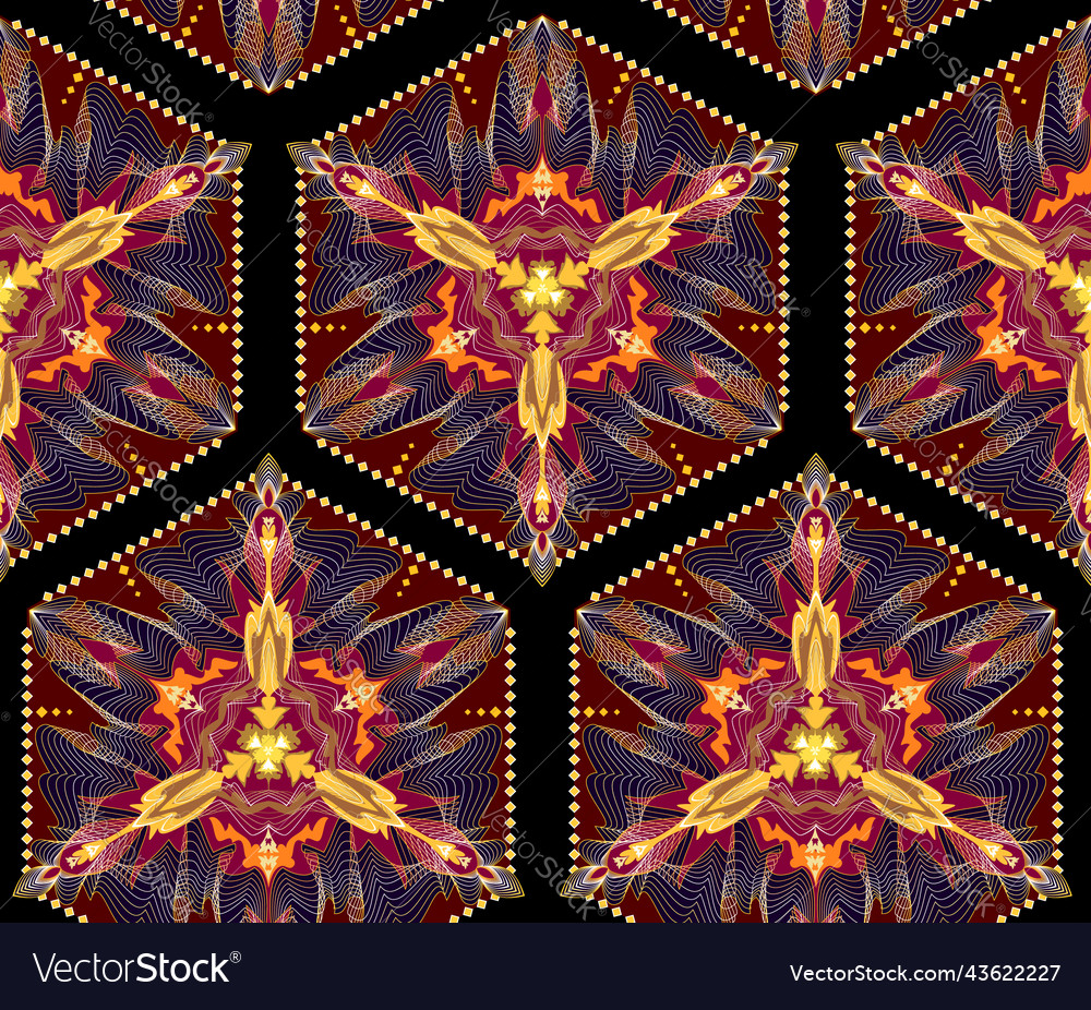 Seamless Pattern Ornament Abstract Background Vector Image