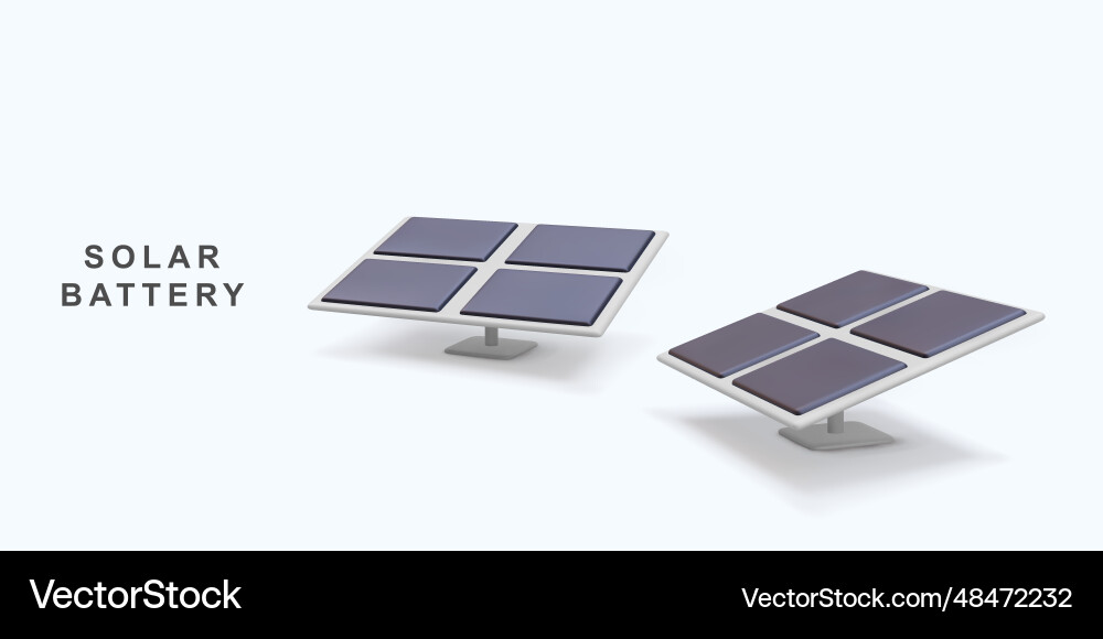 3d realistic solar panels energy green Royalty Free Vector