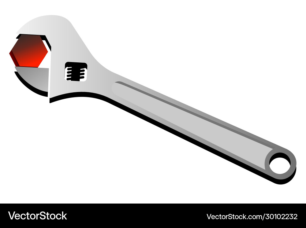Adjustable wrench Royalty Free Vector Image - VectorStock