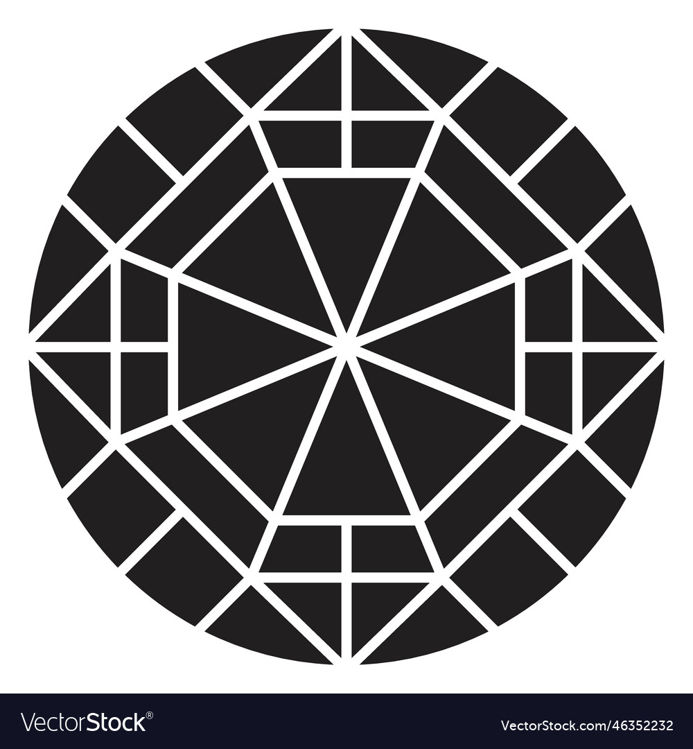 Awesome circle crystal Royalty Free Vector Image