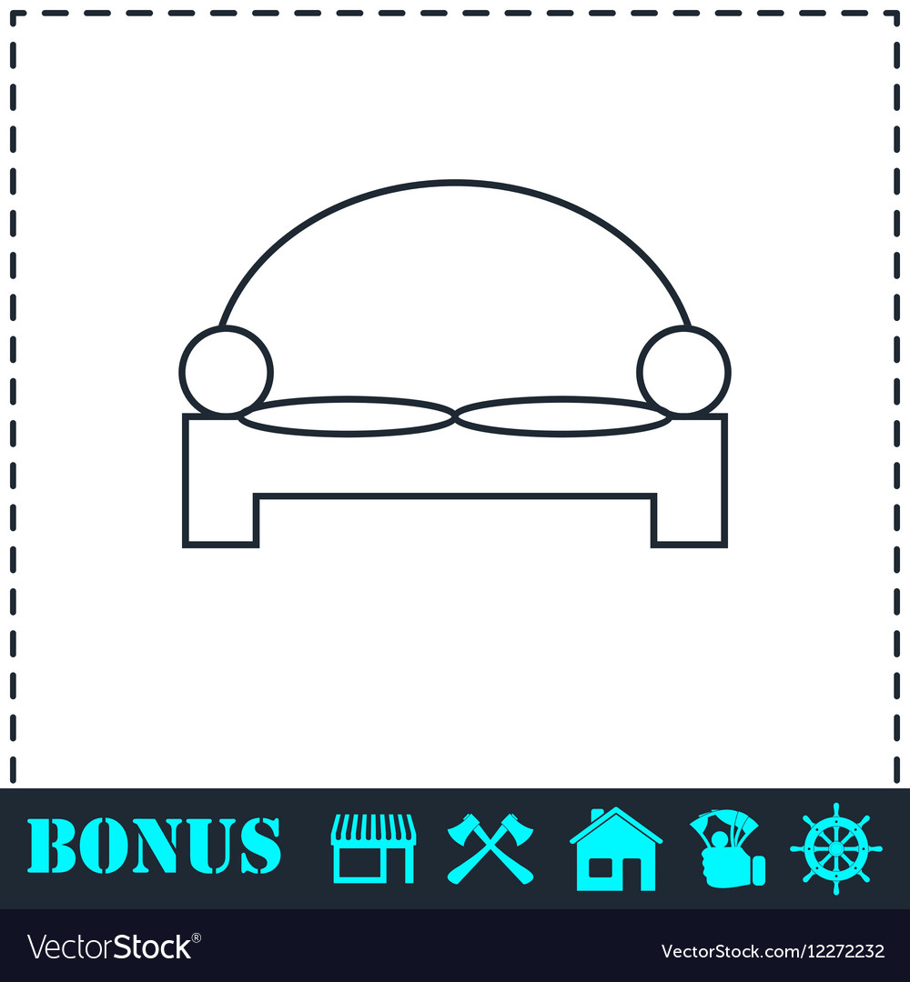 Bed icon flat Royalty Free Vector Image - VectorStock
