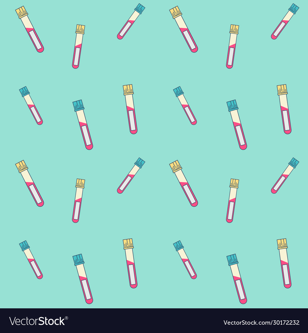 Blood test samples seamless pattern Royalty Free Vector