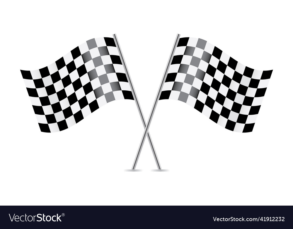 Checkered racing flags Royalty Free Vector Image