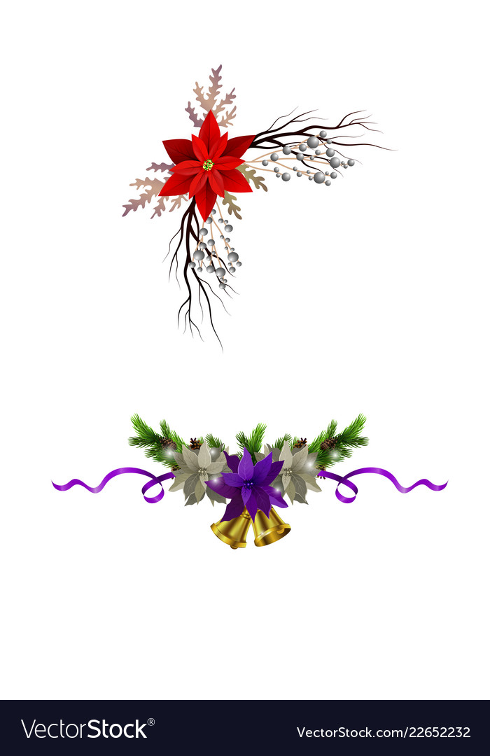 Christmas decoration set Royalty Free Vector Image