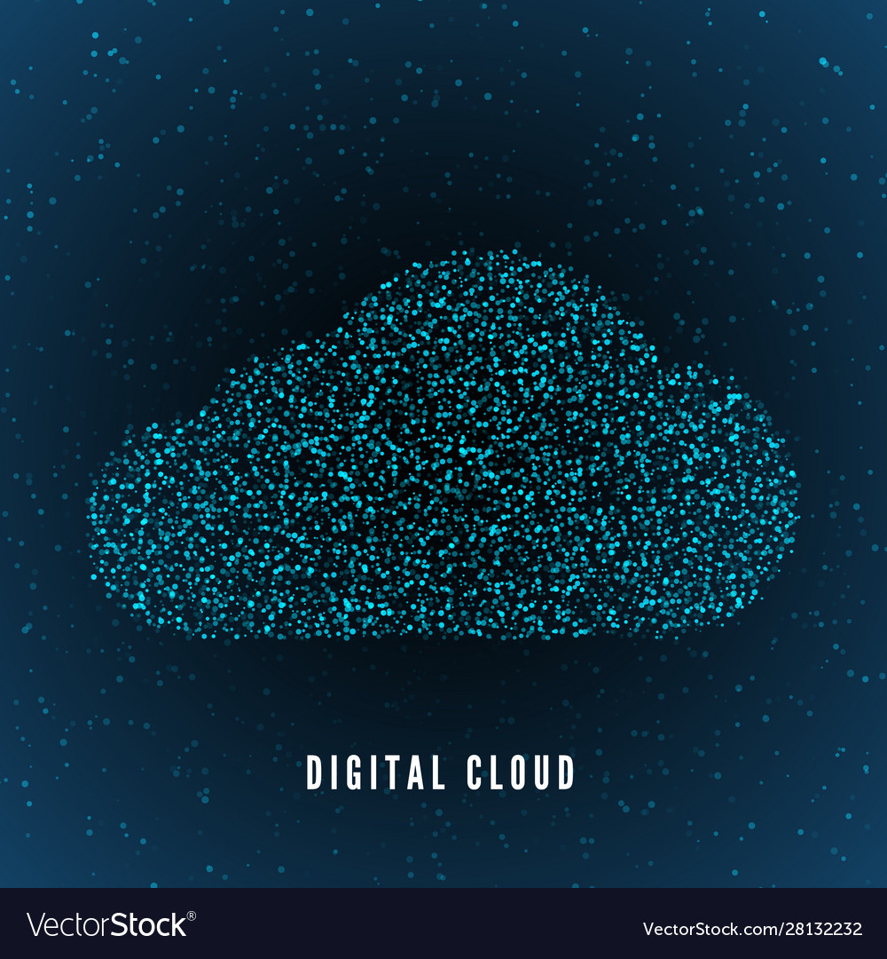 Digital cloud global structure data storage Vector Image