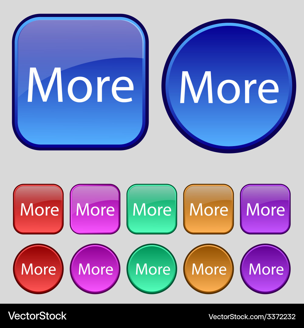 More sign icon details symbol website navigation Vector Image