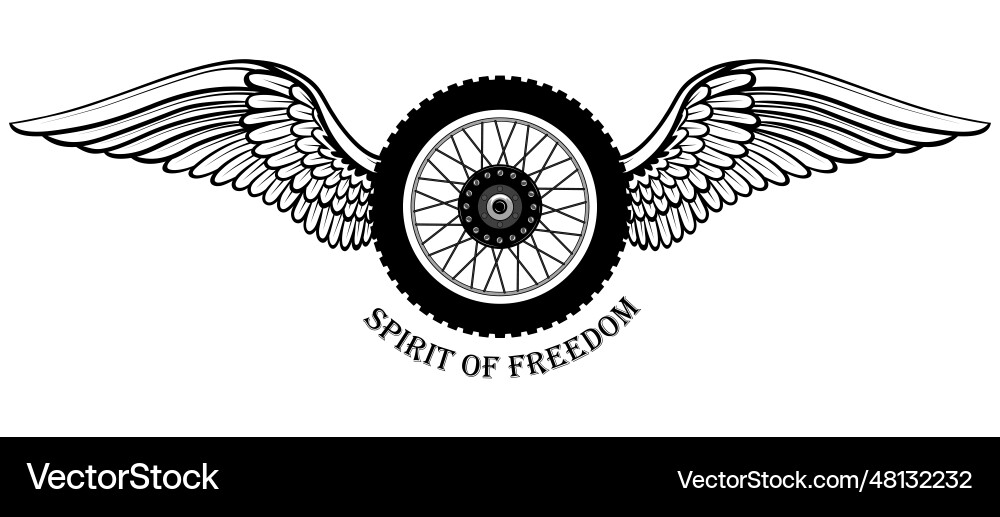 Motorcycle wheel with winglets Royalty Free Vector Image