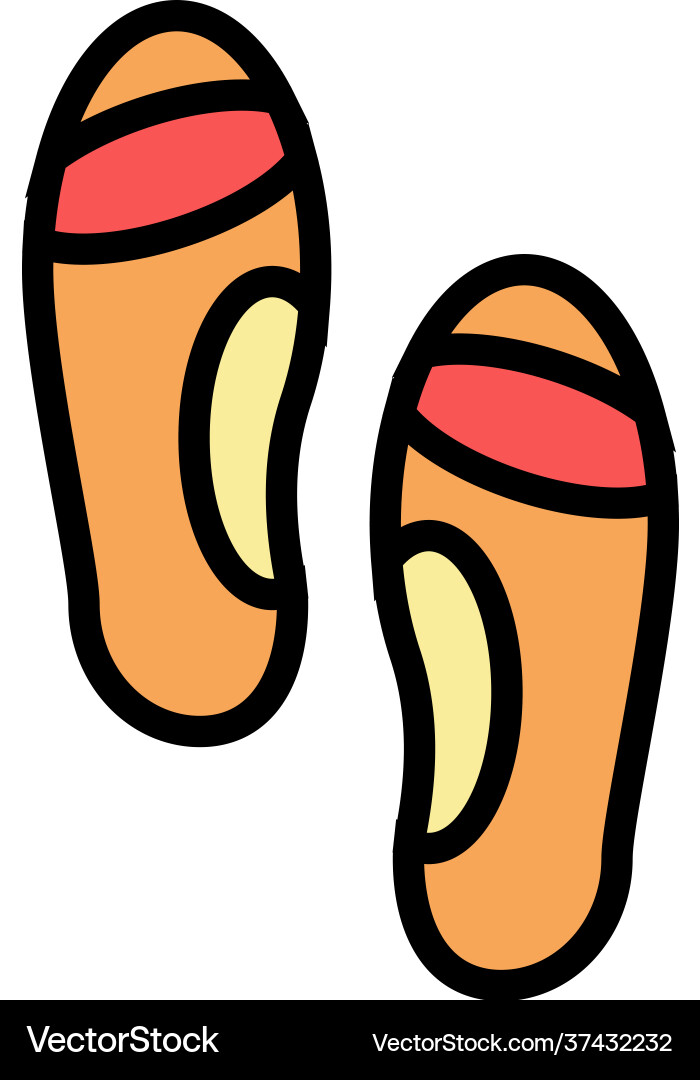 Orthopedic insoles color icon Royalty Free Vector Image