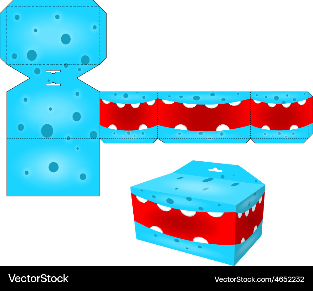 Paper cube for children games and decoration Vector Image