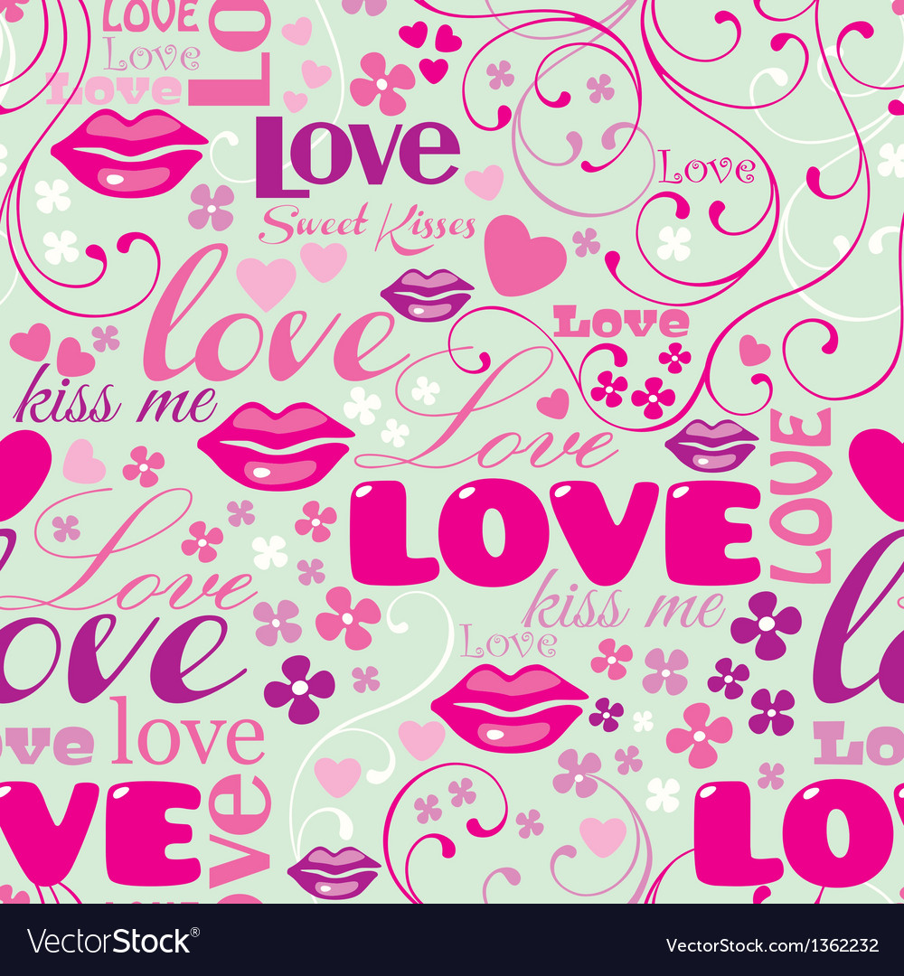 Seamless love pattern Royalty Free Vector Image
