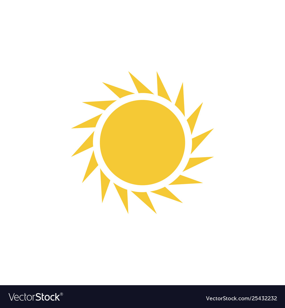 Sun icon - simple element Royalty Free Vector Image