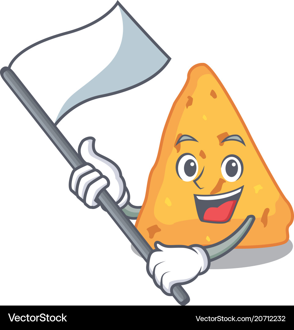 With flag nachos mascot cartoon style Royalty Free Vector