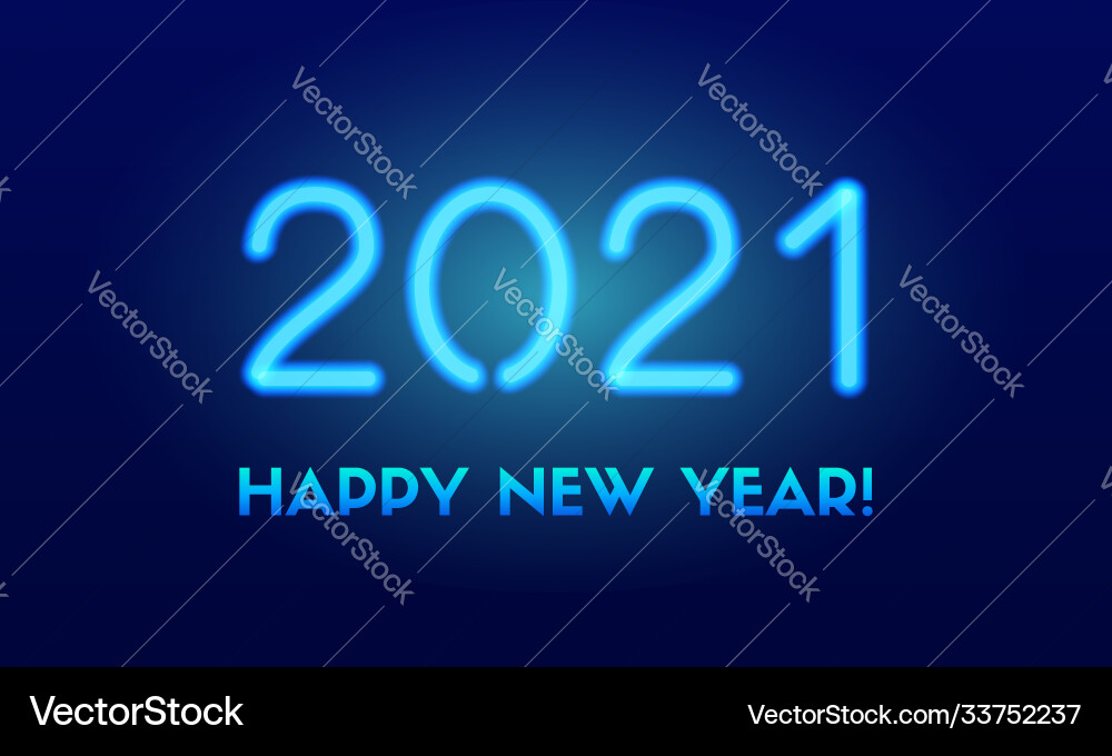 2021 happy new year greeting card Royalty Free Vector Image