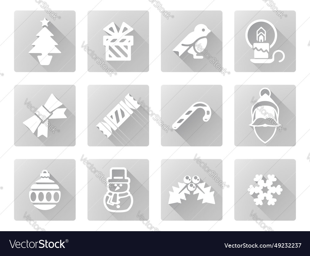 Christmas icon set Royalty Free Vector Image - VectorStock