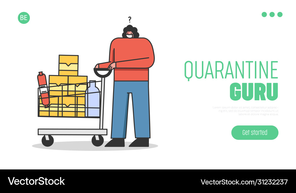 Concept of a quarantine during coronavirus Vector Image