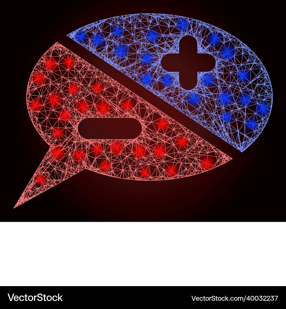 Constellation net mesh chat arguments with glare Vector Image
