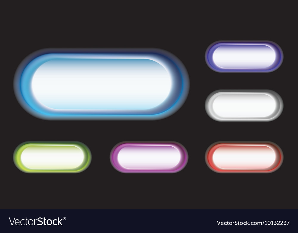 Set of glossy buttons Royalty Free Vector Image
