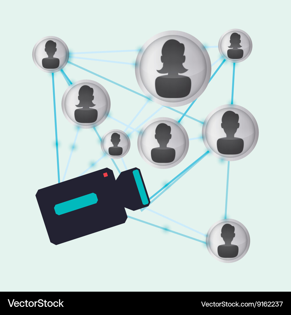 Social network design media icon isolated Vector Image