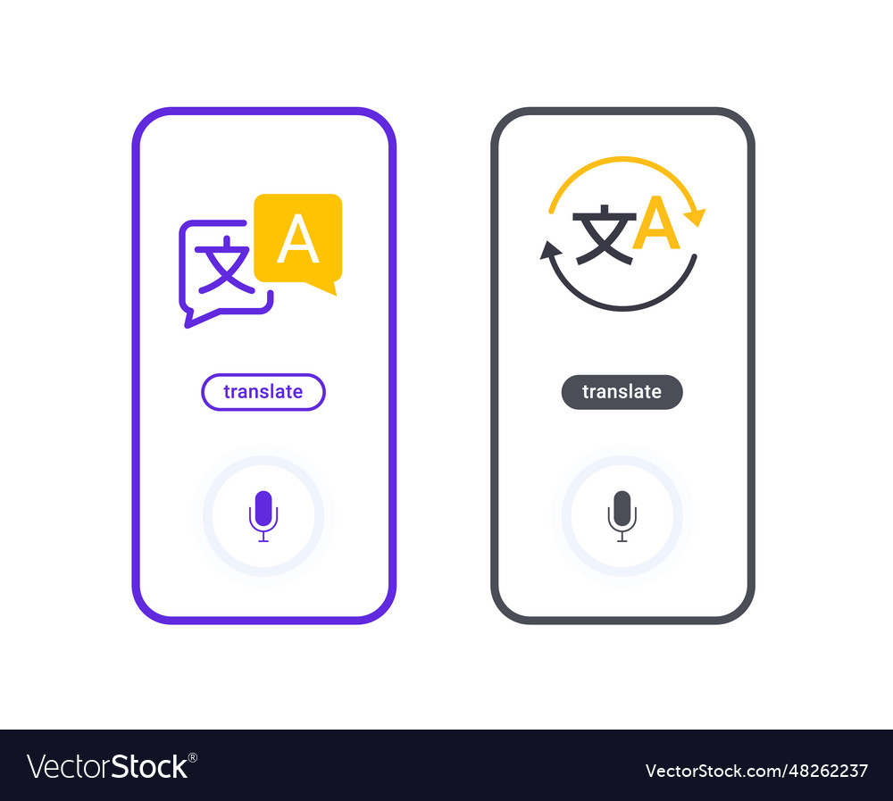 Translator app icon logo translate language Vector Image