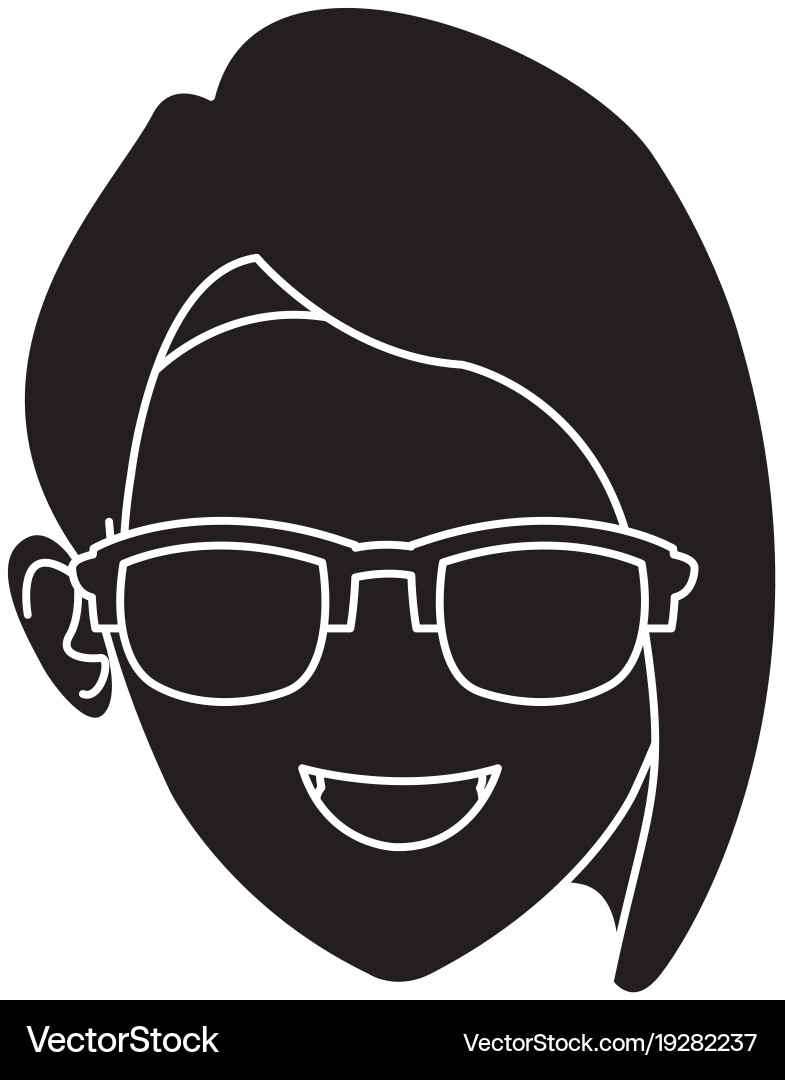 Woman face with sunglasses Royalty Free Vector Image