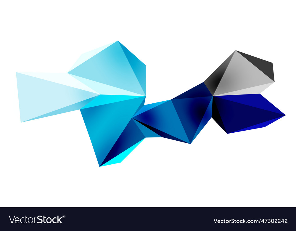 3d low poly triangle design elements Royalty Free Vector