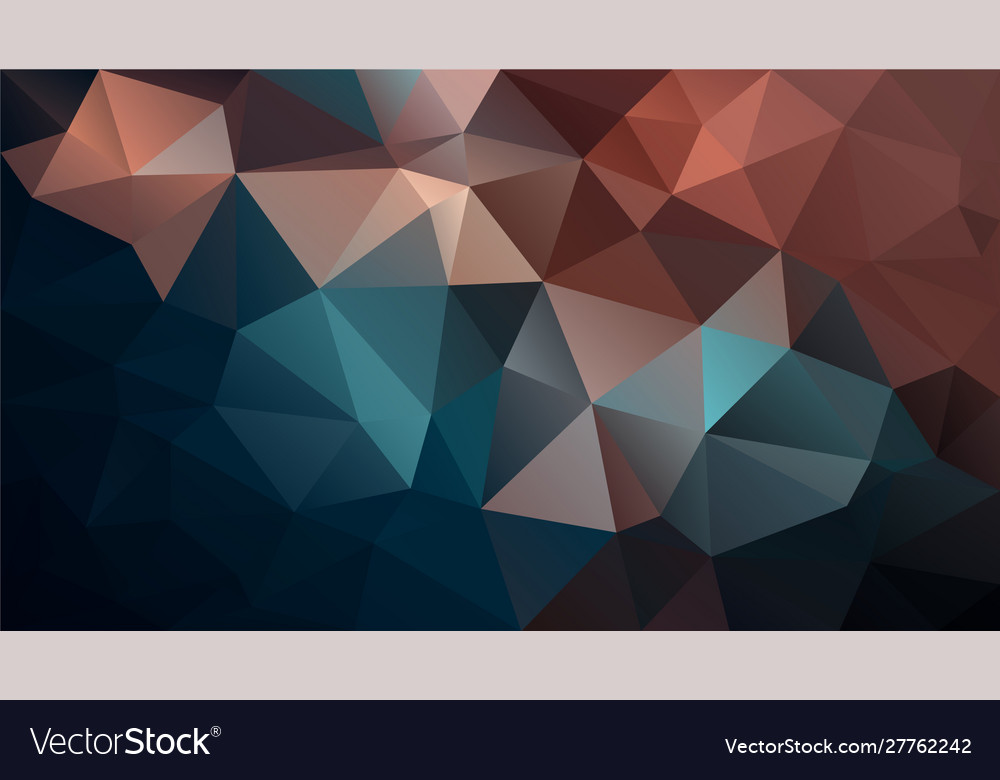 Abstract irregular polygon background blue brown Vector Image