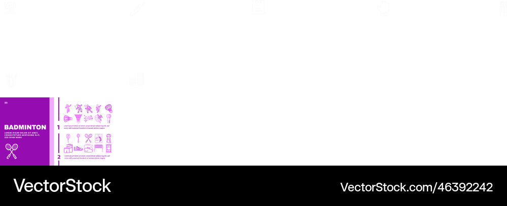 Badminton shuttlecock competition landing header Vector Image