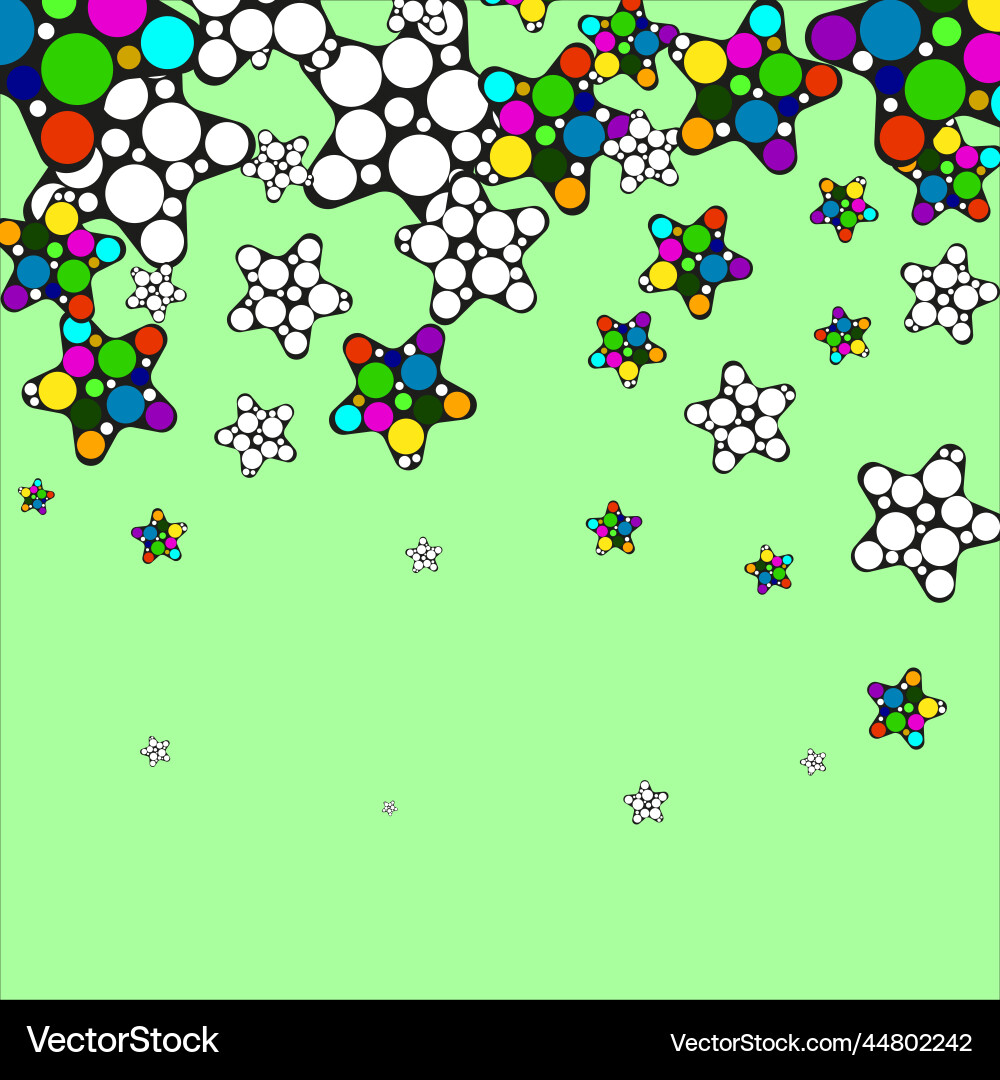 Colored bright elements in the form of stars Vector Image