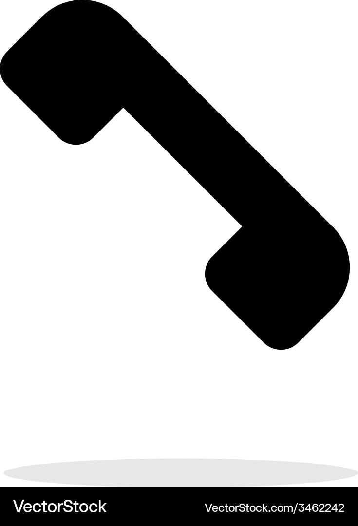 End the call telephone receiver icon on white Vector Image