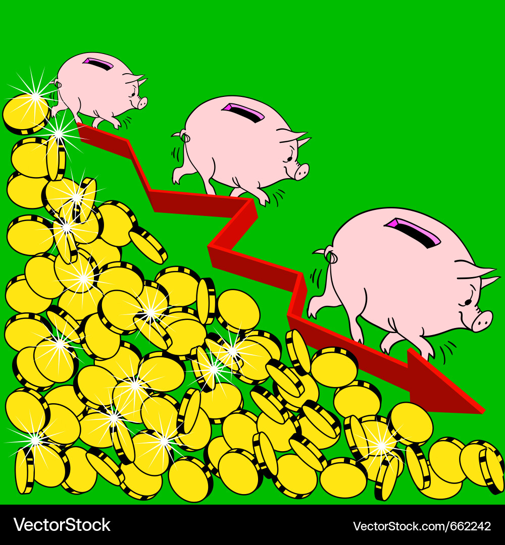 Financial crisis concept Royalty Free Vector Image