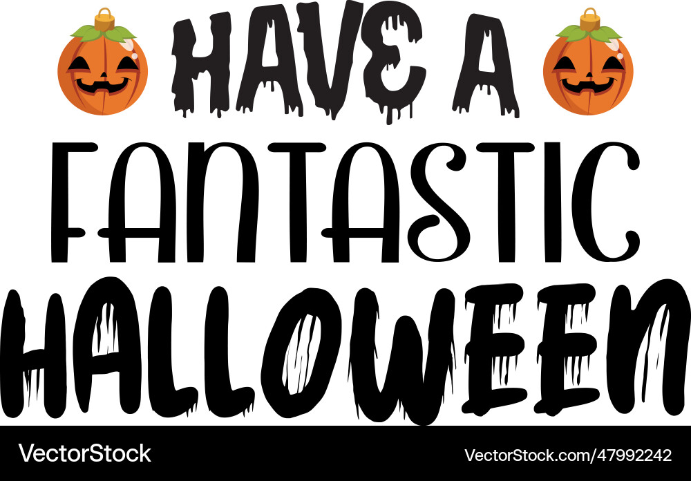 Halloween typography design Royalty Free Vector Image