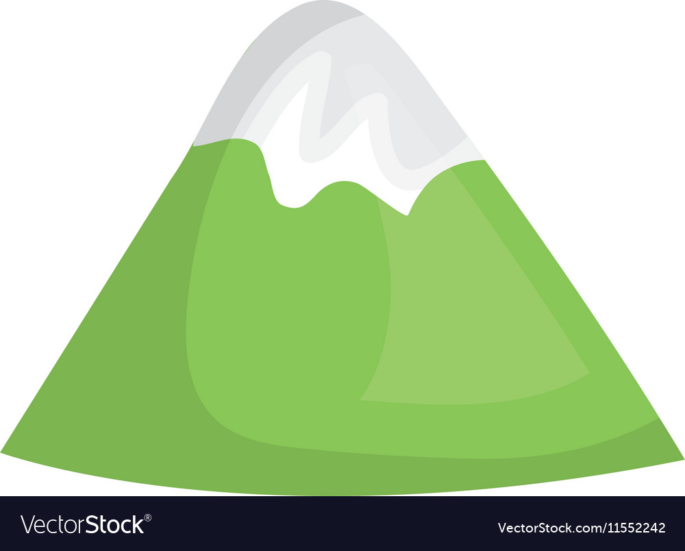 Mountains glacier isolated icon Royalty Free Vector Image