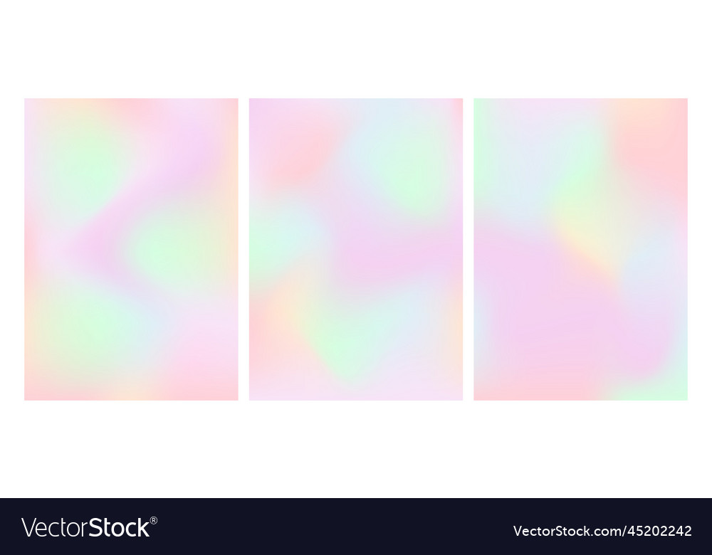 Set of pastel gradients in y2k style three Vector Image