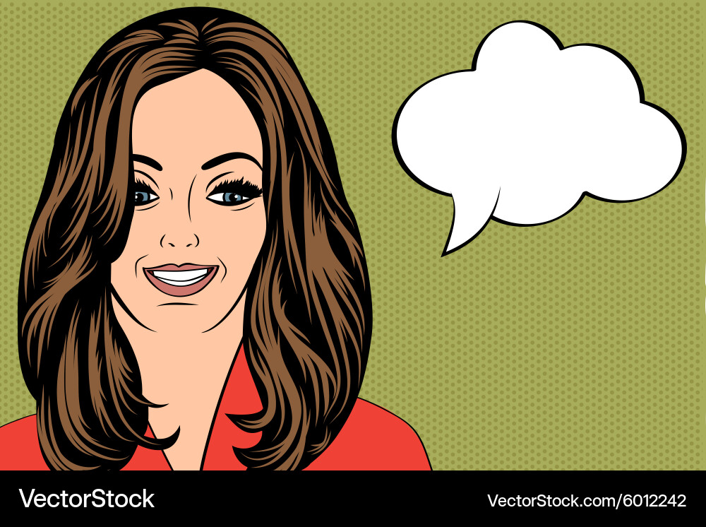 Sexy beautiful woman with customizable message Vector Image