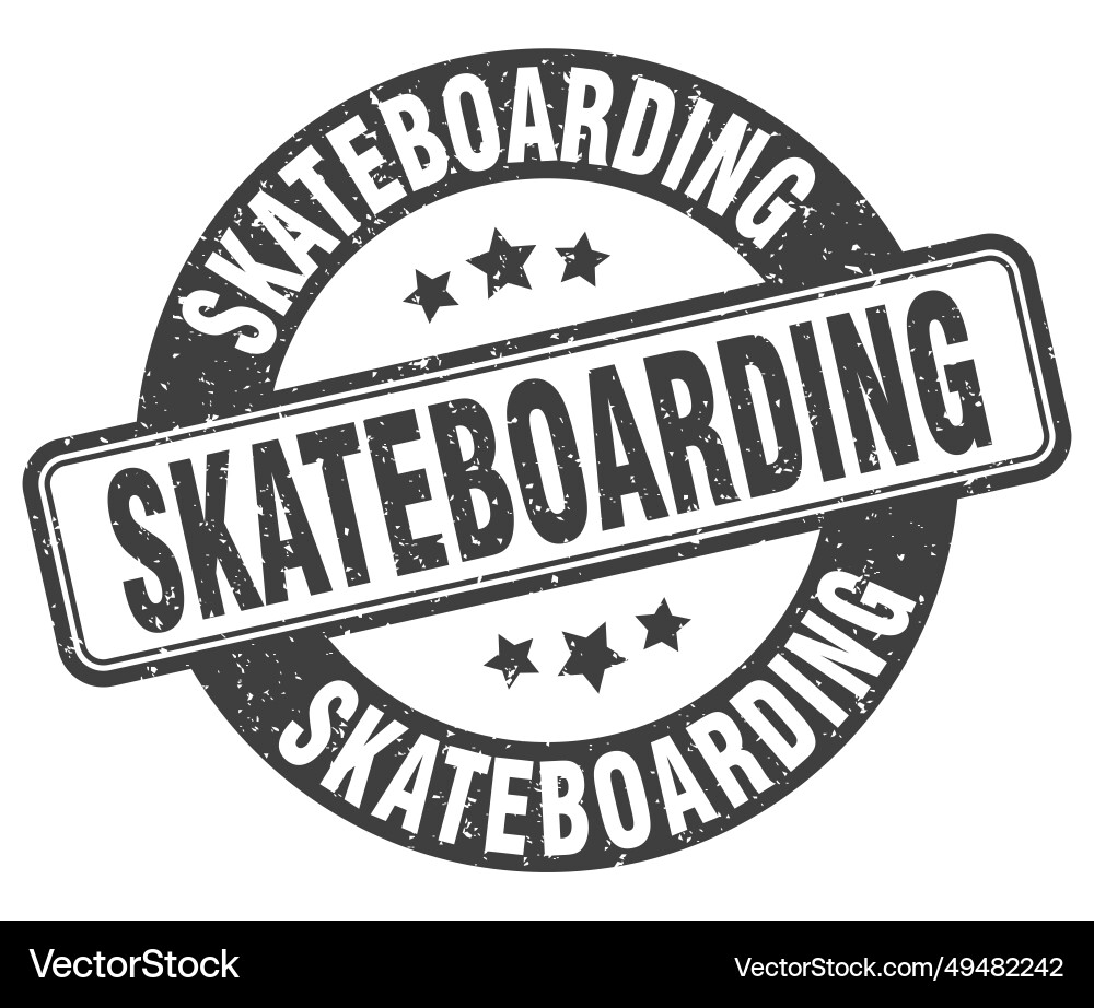Skateboarding stamp skateboarding label round Vector Image