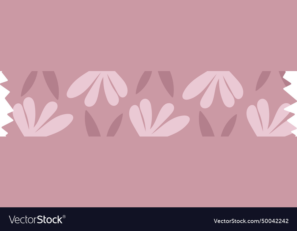 Spring floral washi tape Royalty Free Vector Image