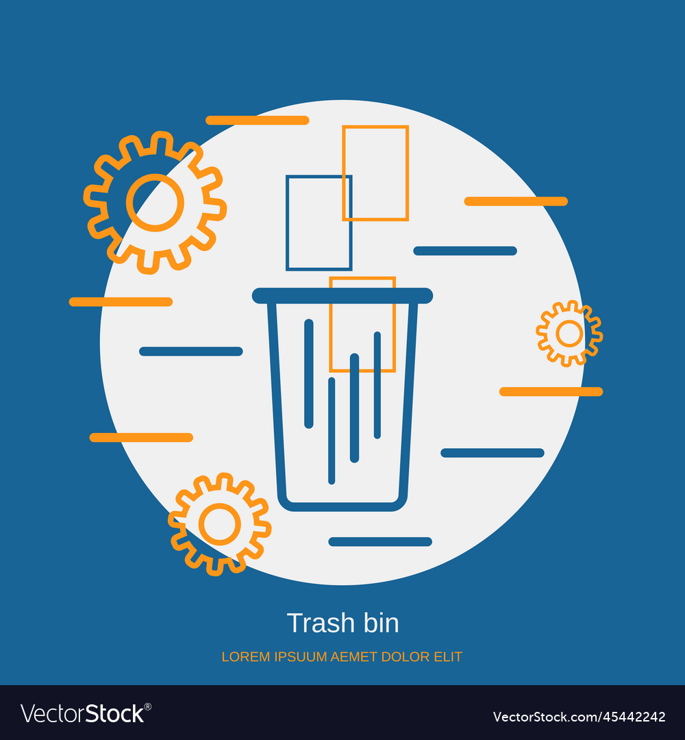 Trash bin concept Royalty Free Vector Image - VectorStock
