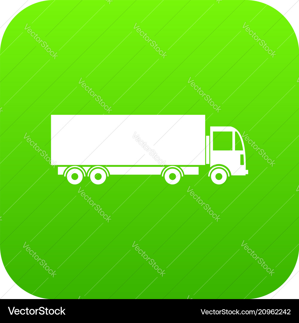 Truck icon digital green Royalty Free Vector Image