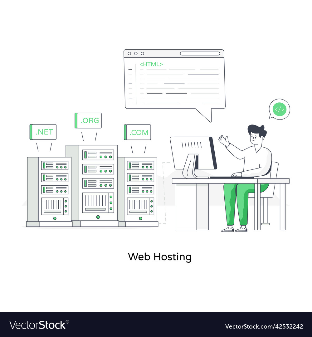 Web hosting Royalty Free Vector Image - VectorStock
