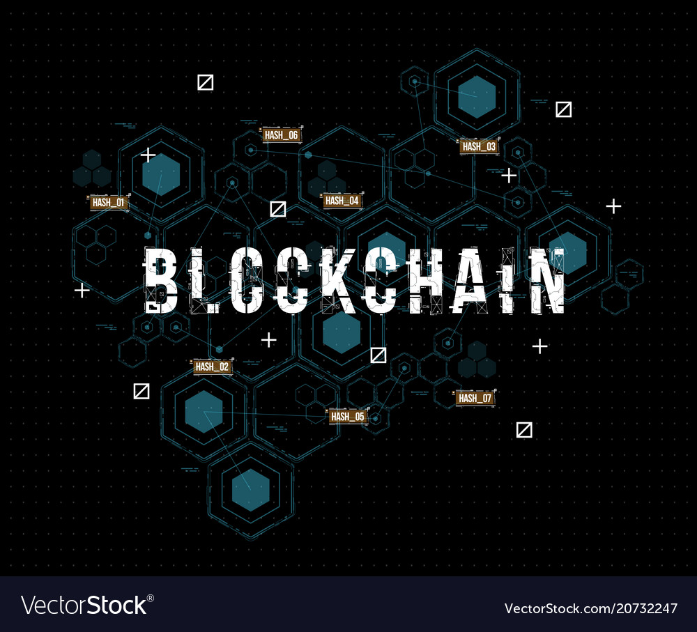 Abstract circuit networking blockchain concept Vector Image