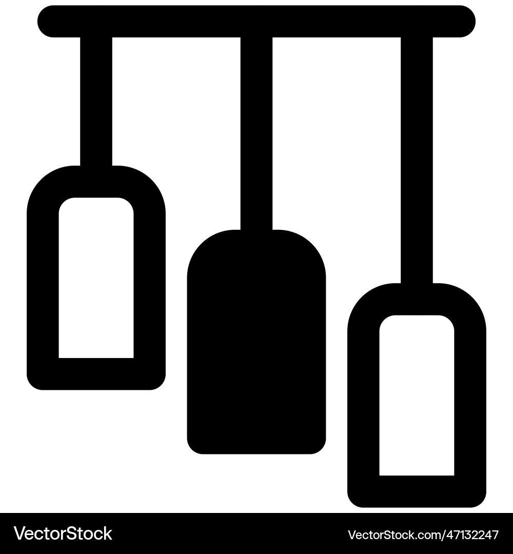 Ceiling lights set used as hall decor Royalty Free Vector