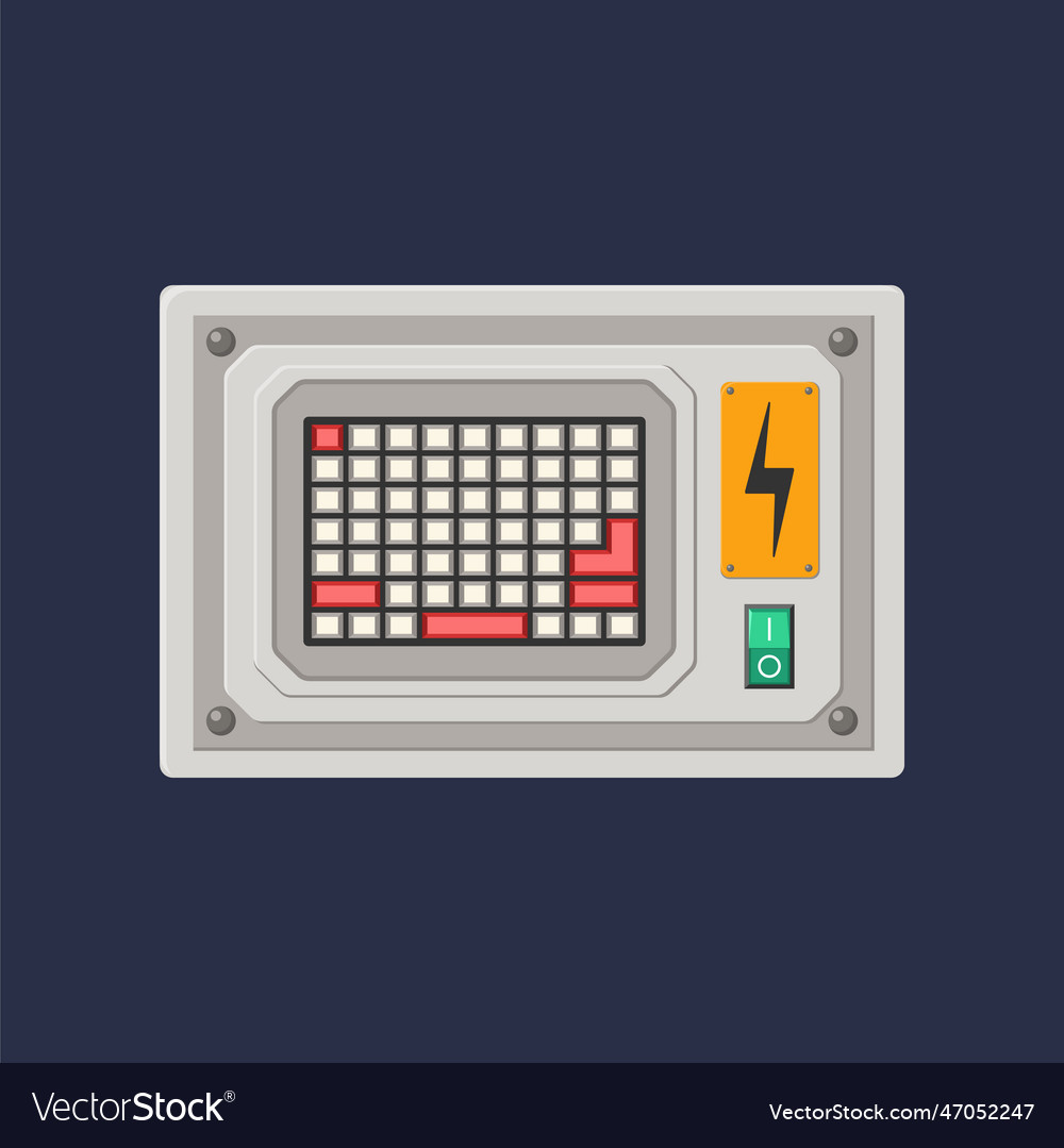 Control panel with buttons and switch Royalty Free Vector