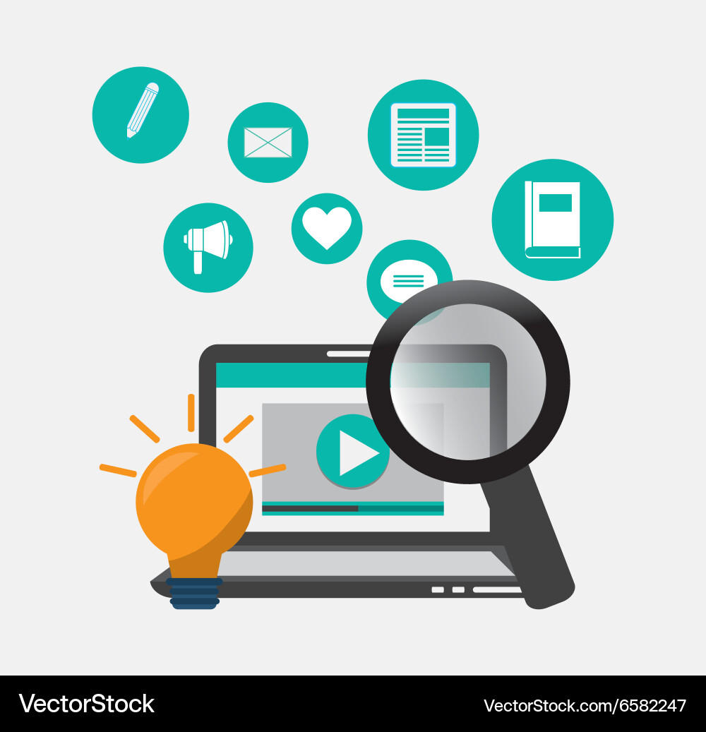 Digital marketing design Royalty Free Vector Image