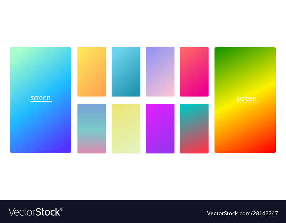 Gradient backgrounds for screen set 5 Royalty Free Vector