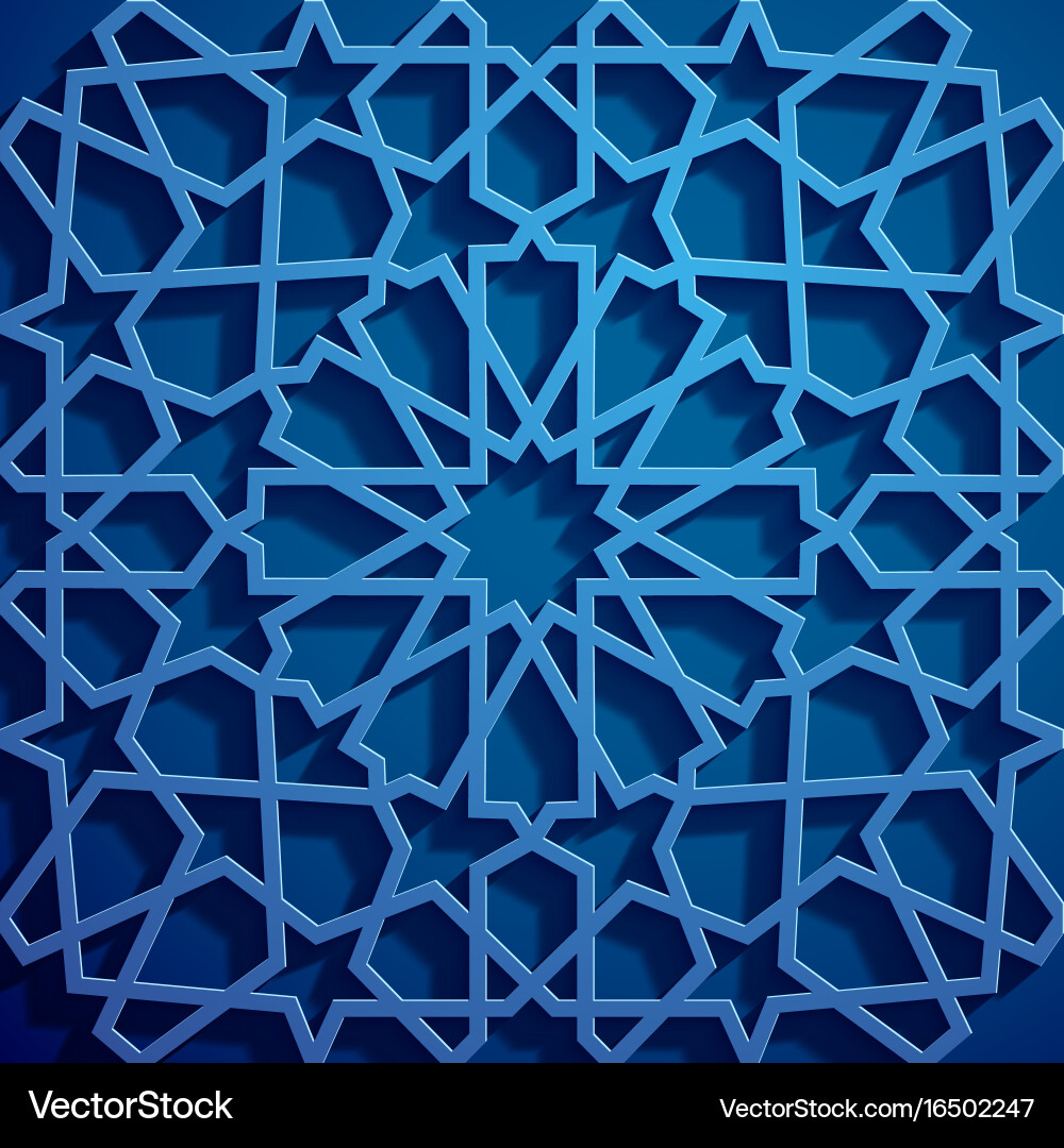Islamic ornament persian motiff 3d Royalty Free Vector Image